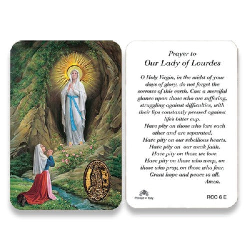 OUR LADY OF LOURDES PRAYER CARD ENGLISH — Gospa Missions