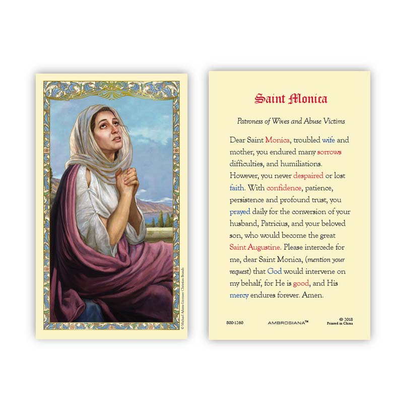 ST MONICA - PRAYER - BIOGRAPHY — Gospa Missions