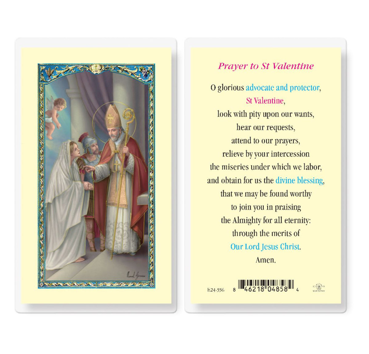 PRAYER TO ST VALENTINE - HOLY CARD — Gospa Missions